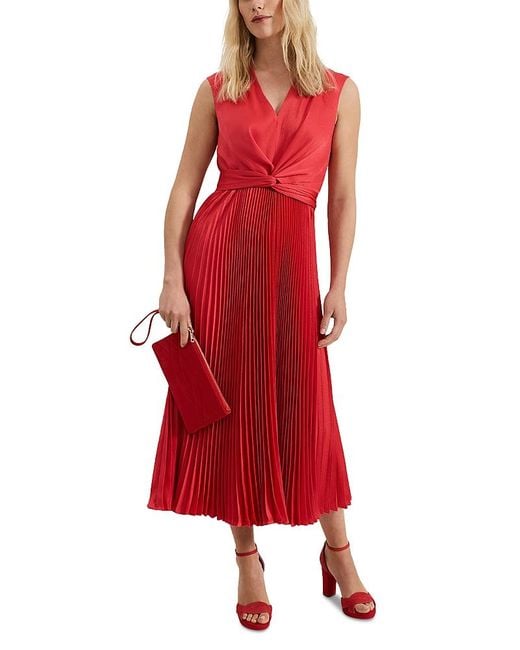 Phase Eight Celestia Faux Wrap Dress in Red | Lyst