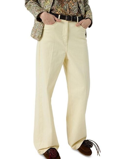 Gerard Darel Aelina High Rise Straight Jeans in Natural | Lyst