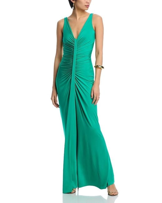 La Petite Robe Di Chiara Boni Oniji Flowy Long Gown in Green | Lyst