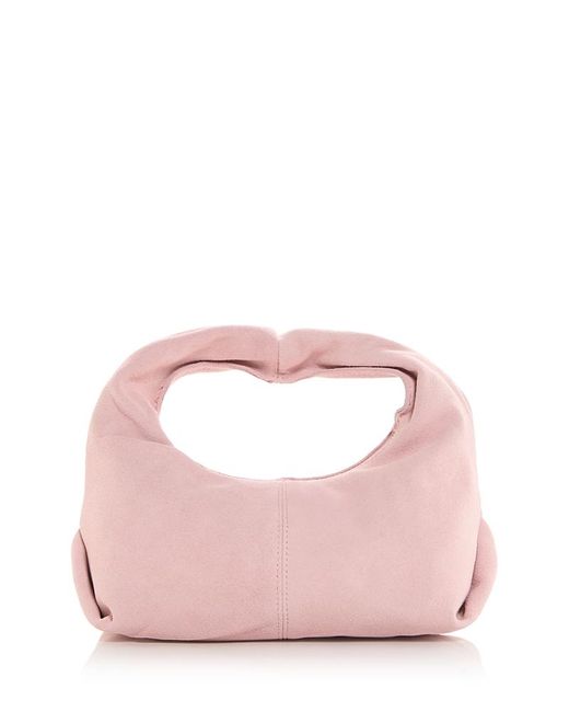 Aqua Suede Hobo Bag in Pink | Lyst