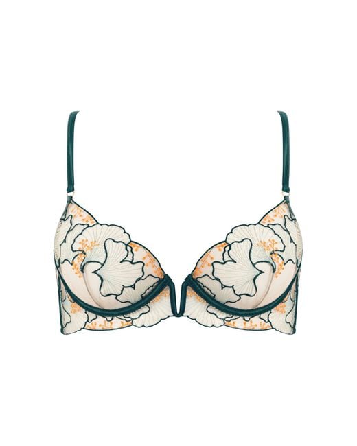 Bluebella Gianna Sheer Longline Bra in Natural | Lyst