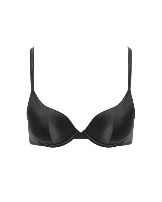 Bluebella Verona Satin Push Up Bra in Black | Lyst
