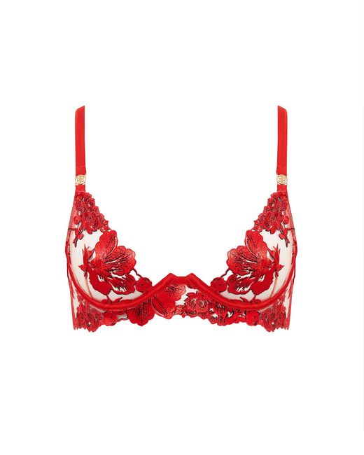 Bluebella Lavanya Embroidered Longline Bra | Lyst UK
