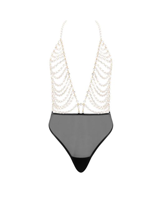 Bluebella Crystal Bodysuit Clear in Grey | Lyst UK