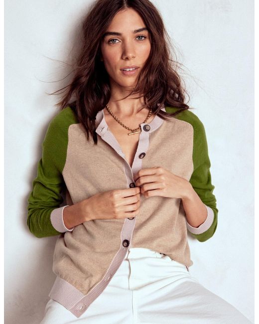 Boden Meg Raglan Sleeve Cardigan Harbour, Colour Block in Blue | Lyst UK