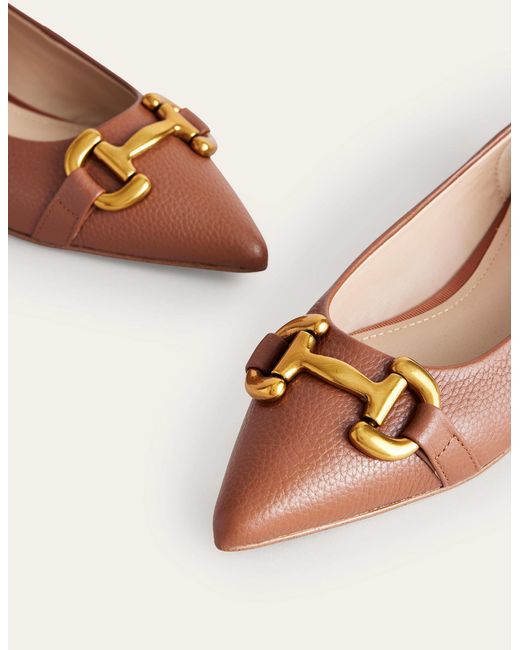 Boden Iris Snaffle Ballet Flat in Brown | Lyst UK