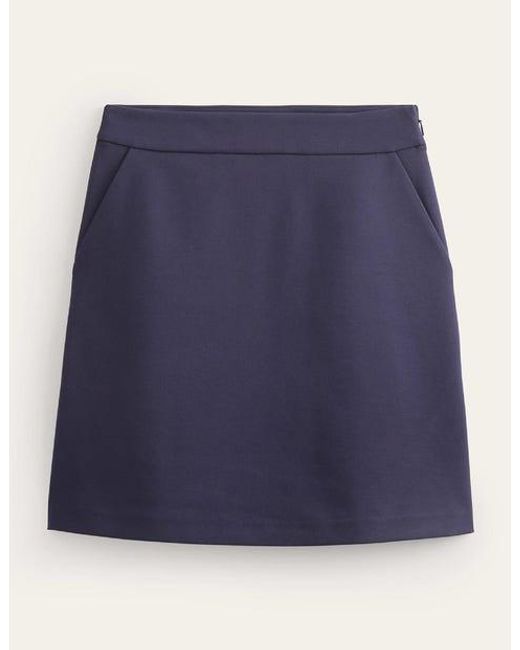 Boden Ponte A-line Mini Skirt in Blue | Lyst