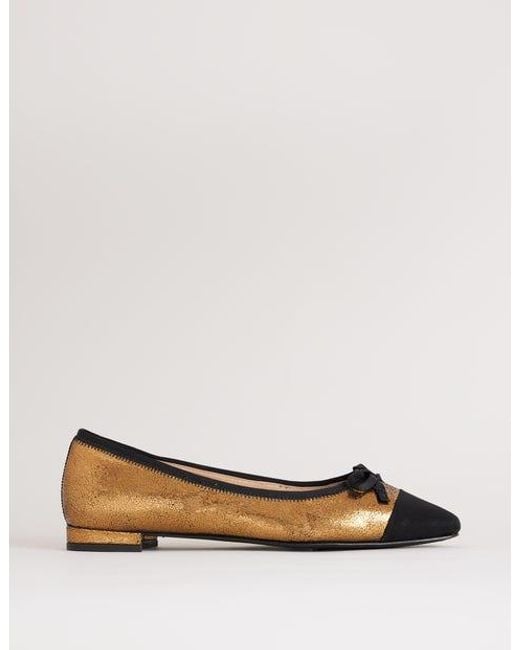 Boden Toe Cap Ballet Flat Metallic | Lyst