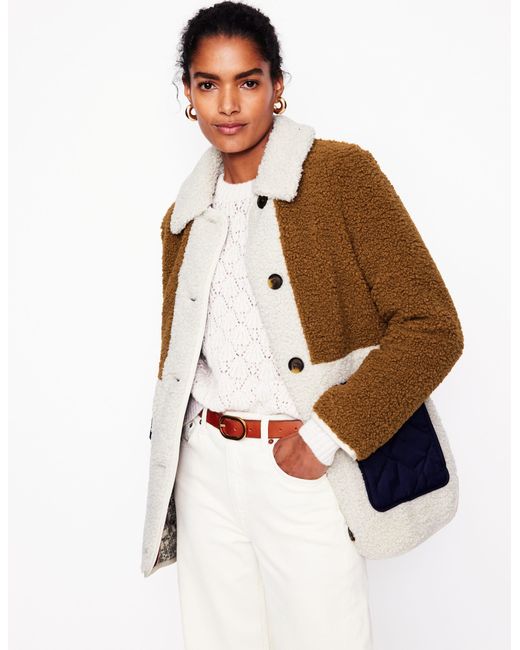 Boden Borg Quilted Coatbrown | Lyst