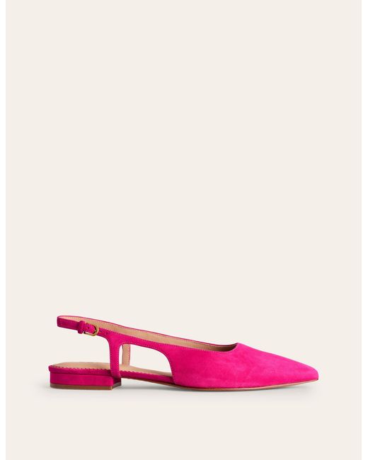 Boden Cut Out Slingback Flat in Pink | Lyst