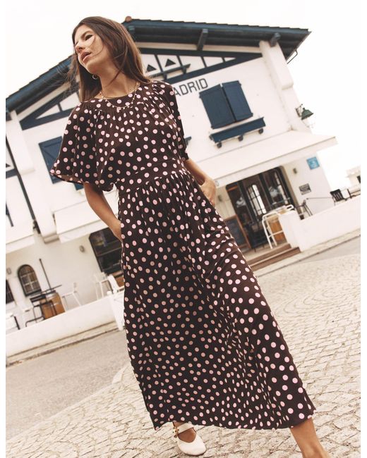 Boden Yoke Panel Maxi Dress in Metallic | Lyst