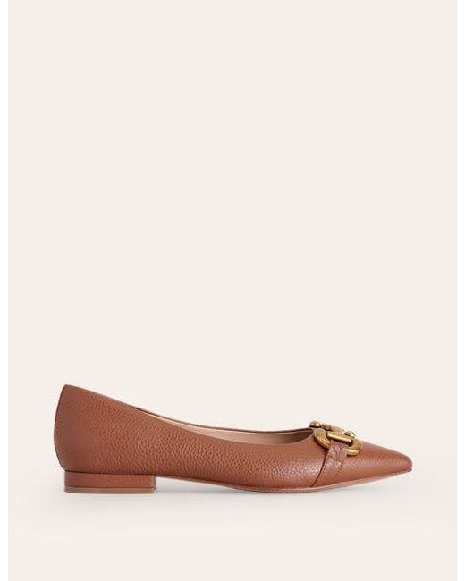 Boden Iris Snaffle Ballet Flat in Brown | Lyst