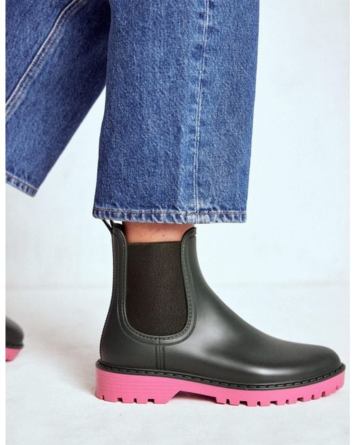 Boden Chelsea Wellie Boots in Green | Lyst UK