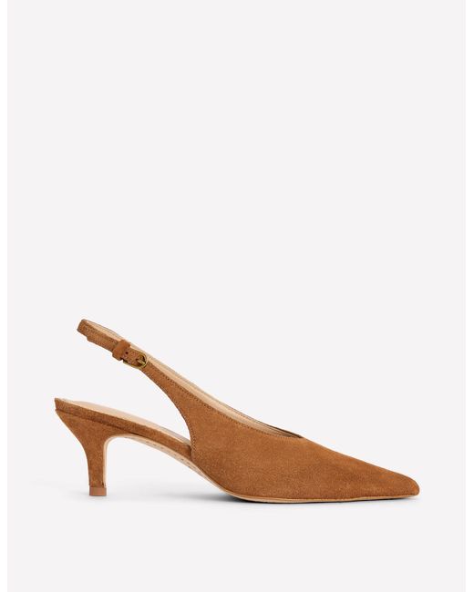 Boden High Cut Slingback Court in Brown | Lyst