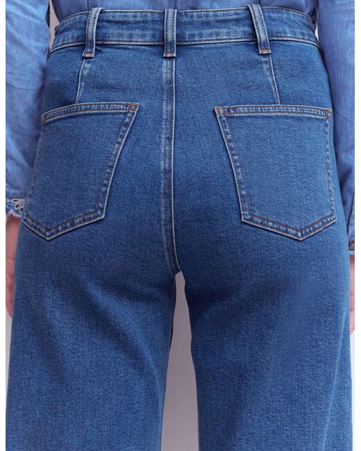 Boden Pintuck Column Leg Jeans in Blue | Lyst UK