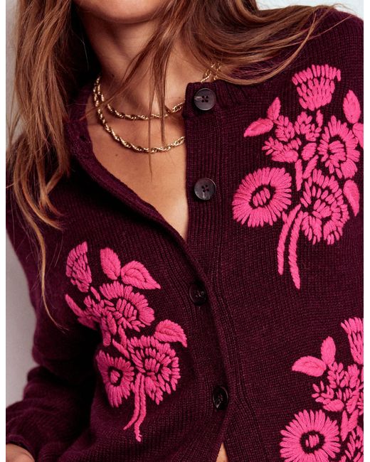 Boden Natalie Embroidered Cardigan | Lyst UK
