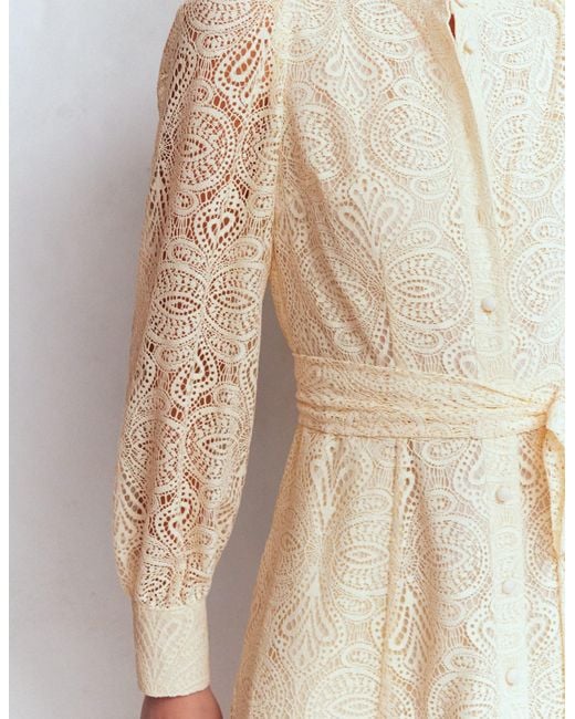 Boden Blouson Sleeve Lace Dress in White | Lyst