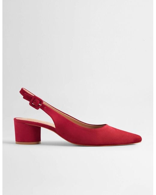 Boden Pointed Slingback Low Heels in Red | Lyst