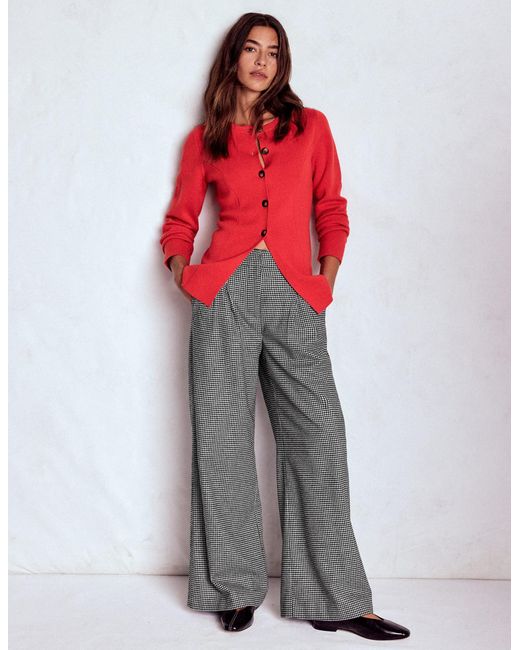 Boden Kensington Wool Trousers in Red | Lyst UK