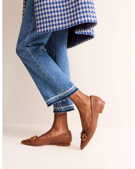 Boden Iris Snaffle Ballet Flats in Brown | Lyst UK