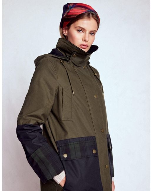 Boden Longline Wax Coat in Black | Lyst UK
