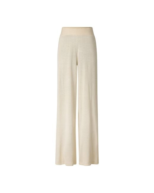 Bogner Paula Knitted Trousers in Natural | Lyst UK
