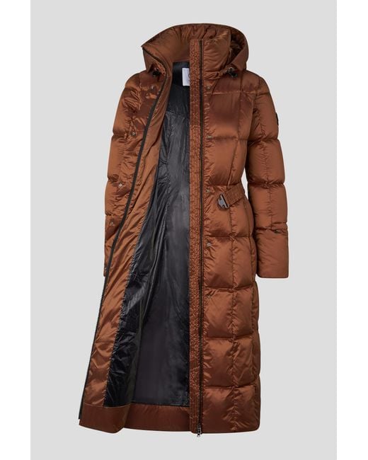 Bogner Nicole Down Coat in Brown | Lyst