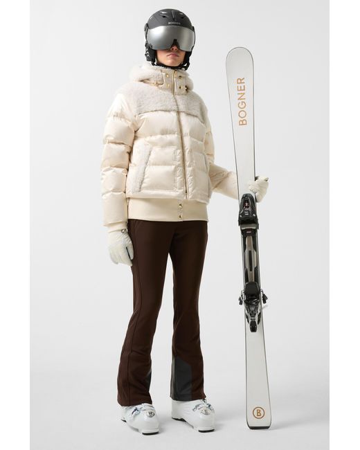 Bogner Dia Down Ski Jacket in Natural | Lyst