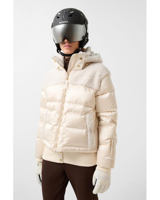Bogner Dia Down Ski Jacket in Natural | Lyst
