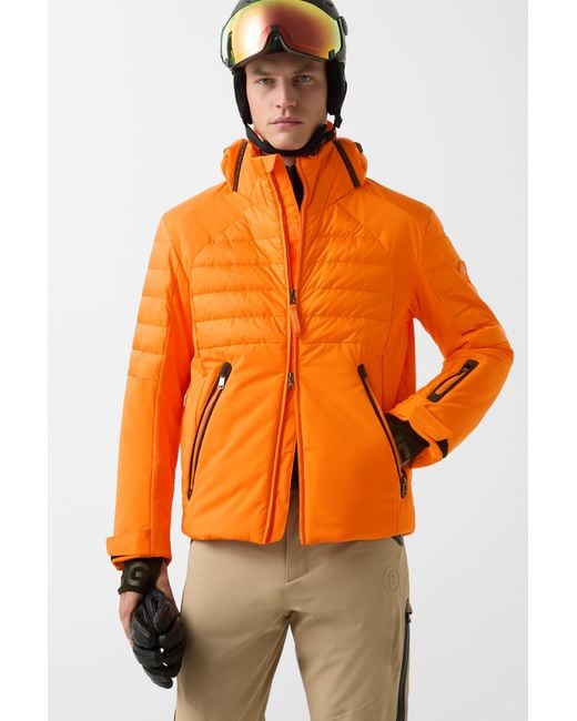 Bogner Henik Down Ski Jacket in Orange for Men | Lyst