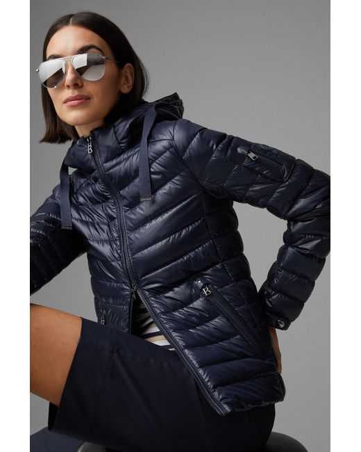 Bogner Farah Lightweight Down Jacket in Blue | Lyst