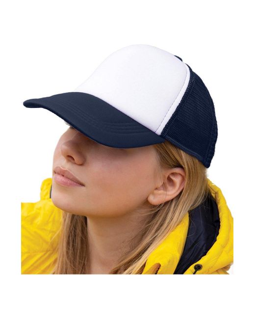 BoohooMAN Result Detroit Trucker Cap in Blue for Men | Lyst UK