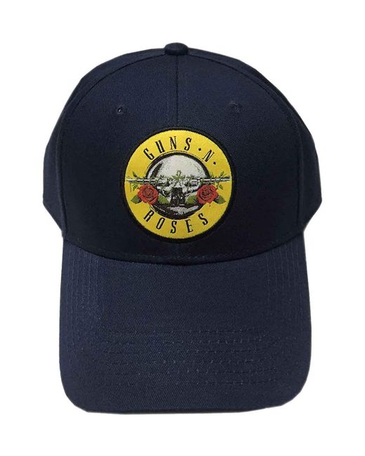 BoohooMAN Guns N Roses Circle Logo Strapback Baseball Cap in Blue for ...