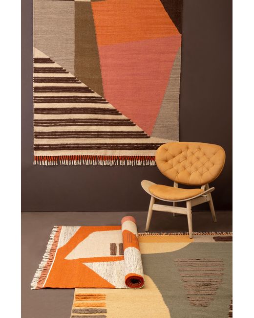 BoohooMAN Interiors By Premier Bosie Villon Multicoloured Rug in Brown ...