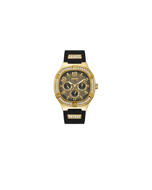 BoohooMAN Guess Gw0641g2 Duke 46mm Quartz Watch in Black for Men | Lyst UK