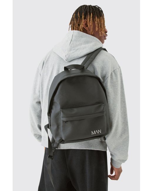 BoohooMAN Man Dash Basic Rucksack In Black in Grey for Men | Lyst UK