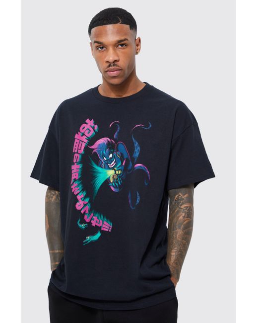 Boohooman Oversized Disney Ursula License T Shirt In Blue For Men Lyst