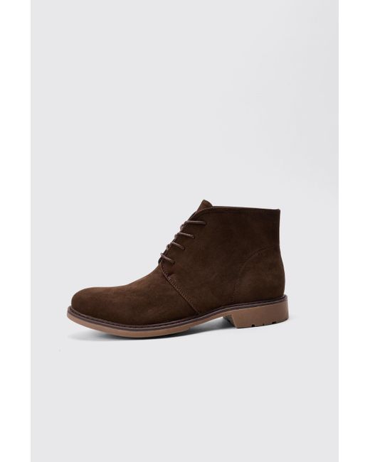 BoohooMAN Suede Worker Boot In Brown for Men | Lyst