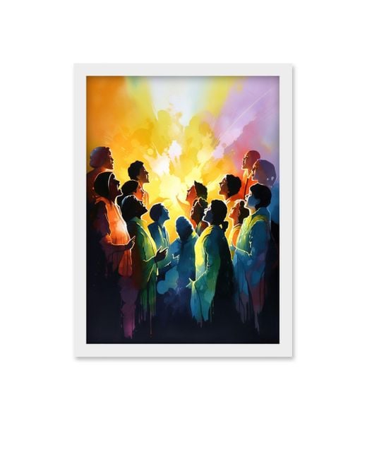 BoohooMAN Artery8 Choir Women Singing By Bonfire Modern Rainbow Colour ...