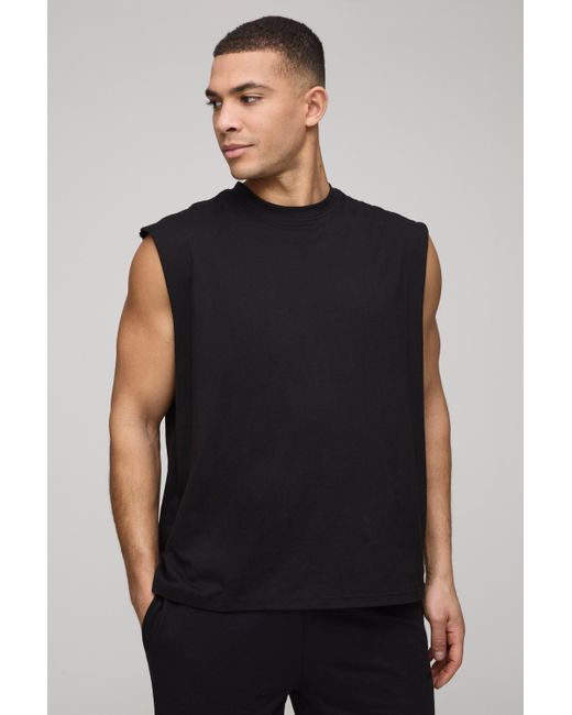BoohooMAN Man. Basic Oversized Boxy Tank in Black for Men | Lyst