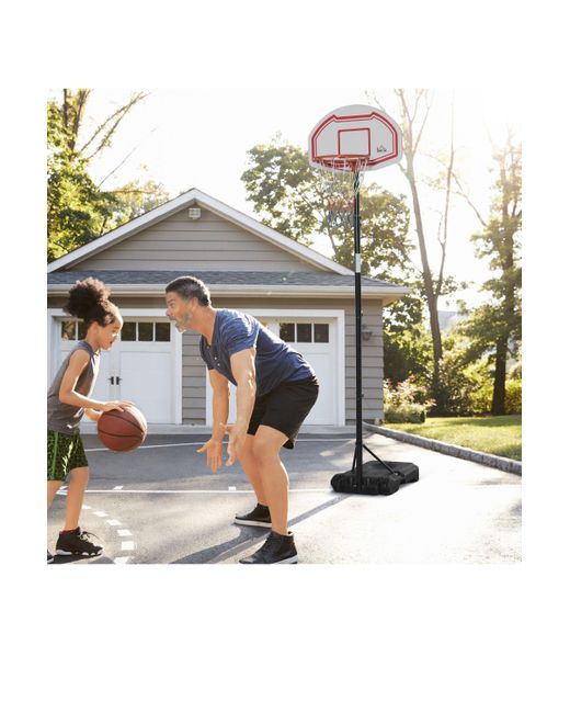 BoohooMAN Homcom Homcom Outdoor Adjustable Basketball Hoop Stand W ...