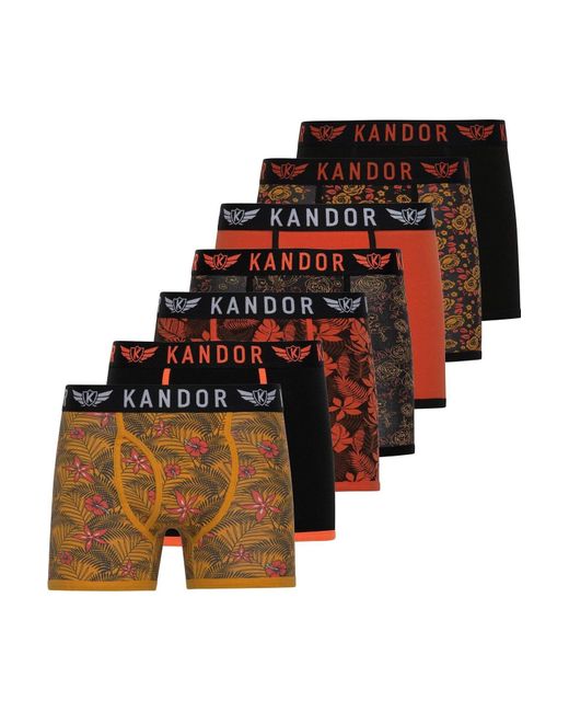 BoohooMAN Kandor Florid Boxer Shorts (pack Of 7) in Red for Men | Lyst UK