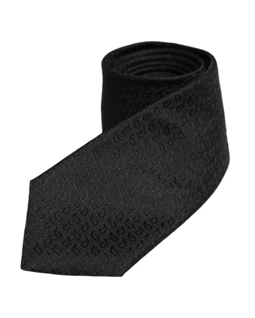 BoohooMAN Dolce & Gabbana Silk Necktie Allover Pattern - Black Ties for ...