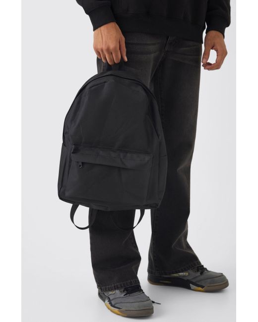 BoohooMAN Classic Rucksack in Black for Men | Lyst