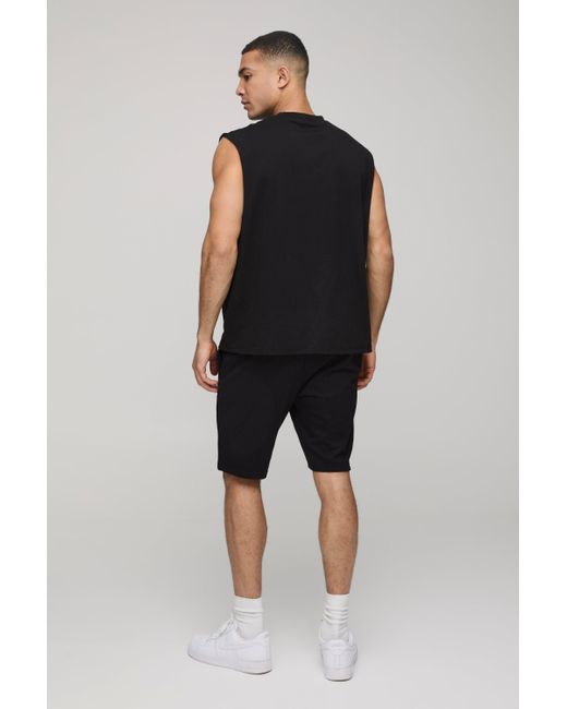 BoohooMAN Man. Basic Oversized Boxy Tank in Black for Men | Lyst