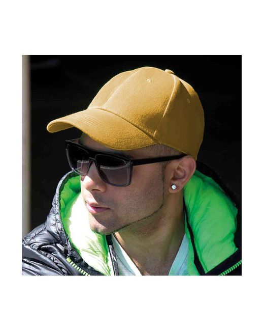 BoohooMAN Result Core Memphis 6 Panel Baseball Cap in Yellow for Men ...