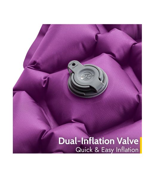 BoohooMAN Lightweight Sleeping Mat Ultra Light Inflatable Camping Air Pad Waterproof 5.5cm in ...