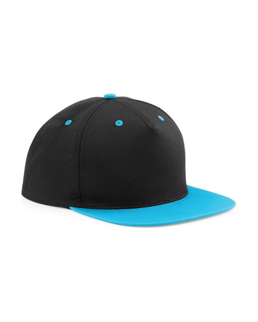 BoohooMAN Beechfield Contrast 5 Panel Snapback Cap in Blue for Men | Lyst UK
