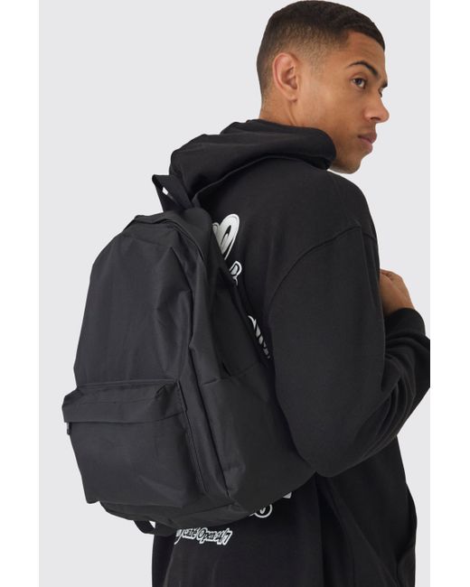 BoohooMAN Classic Rucksack in Black for Men | Lyst