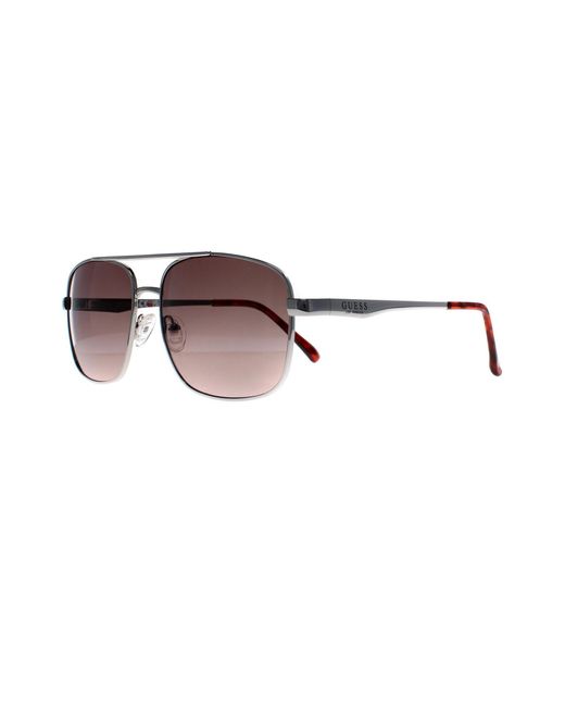 BoohooMAN Guess Aviator Silver Brown Gradient Gf0211 for Men | Lyst UK